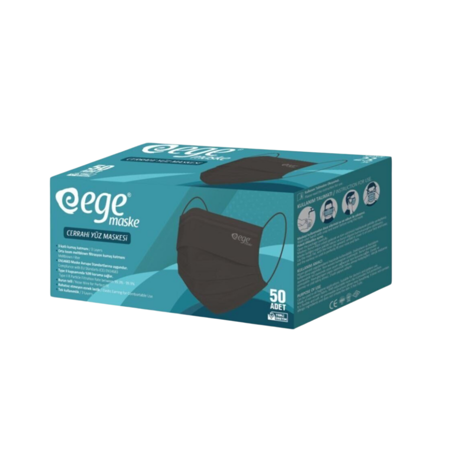 Ege Cerrahi Siyah Maske Maske Ege Maske | afiliambalaj.com